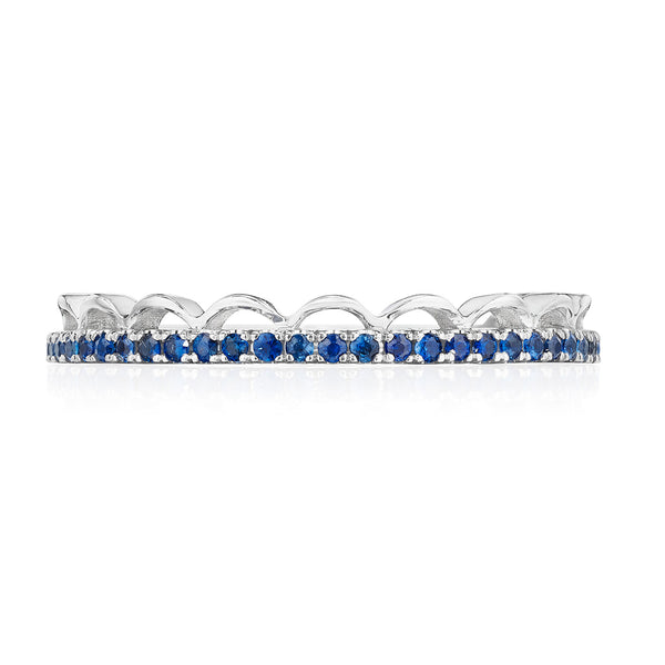 Crescent Crown Ring with Sapphire – Charleston Alexander Diamond Importers