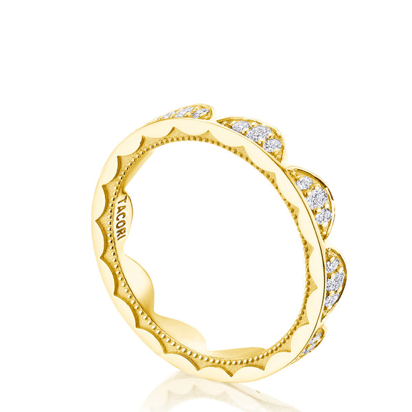 Crescent Crown Ring with Diamond – Charleston Alexander Diamond Importers