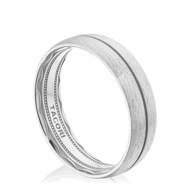 Classic Streamline in Brush Finish Wedding Band – Charleston Alexander ...