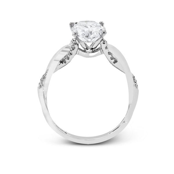 Oval-Cut Criss-Cross Engagement Ring In 18k Gold With Diamonds ...