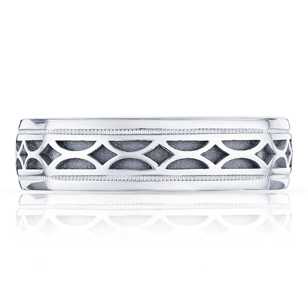 Vented Exterior - Square Wedding Band – Charleston Alexander Diamond ...